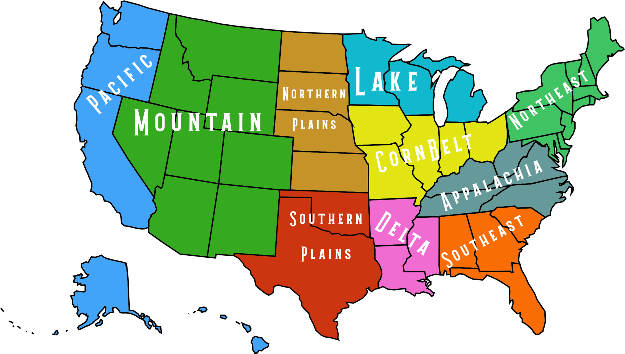 USDA Regions Map Current FARMER VETERAN COALITION USDA Regions Map Current FARMER VETERAN COALITION